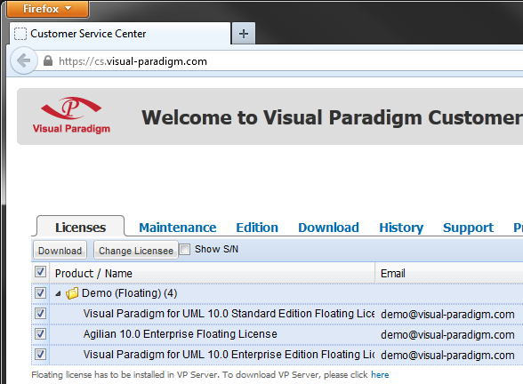 Download floating license key - Visual Paradigm Know-how