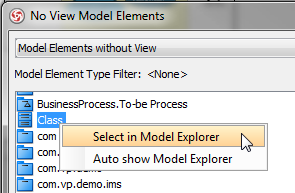 Select model element in Model Explorer. - Visual Paradigm Know-how