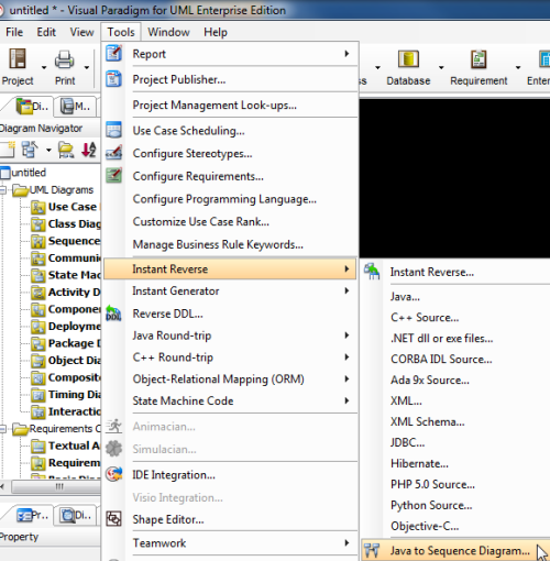Select java to sequence diagram - Visual Paradigm Know-how