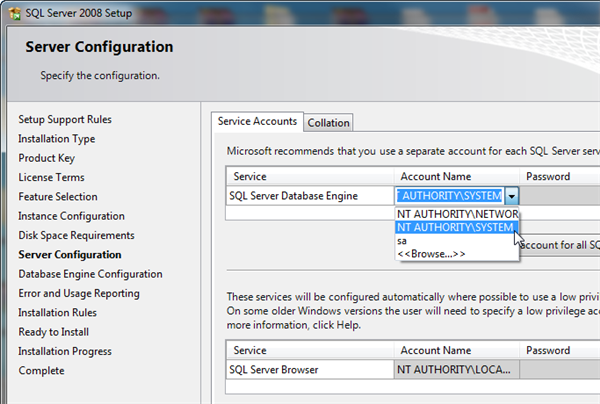 Specify service account for the server instance - Visual Paradigm Know-how