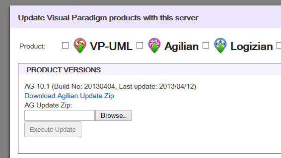 Product update ready on server. - Visual Paradigm Know-how