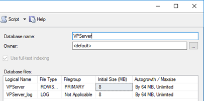 Name the database as VPServer - Visual Paradigm Know-how