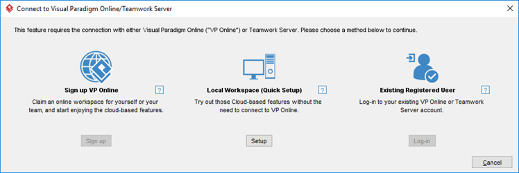 Both signup and login buttons being disabled when trying to access VP Online - Visual Paradigm ...