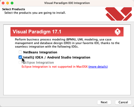 Select IntelliJ IDEA/Android Studio - Visual Paradigm Know-how