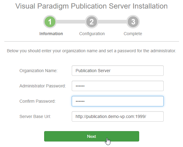 Specify server name and default Admin password - Visual Paradigm Know-how Specify server name and default Admin password - Visual Paradigm Know-how