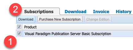 Download server license key form Customer Service Center account - Visual Paradigm Know-how